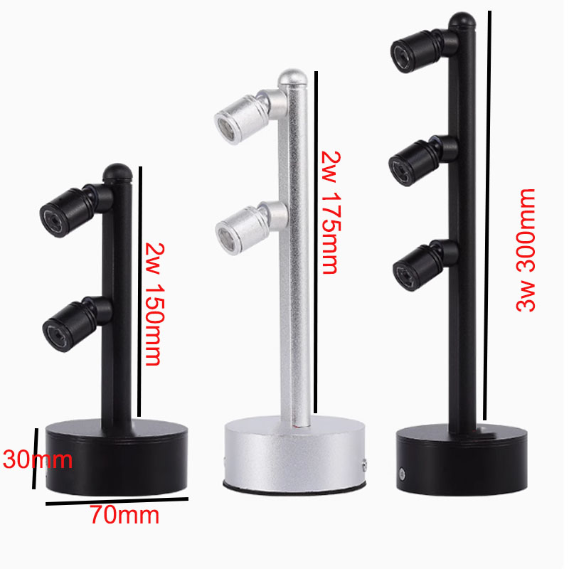 led Jewelry Display Counter Spotlight Table Lamp Standing Pole Gold ...