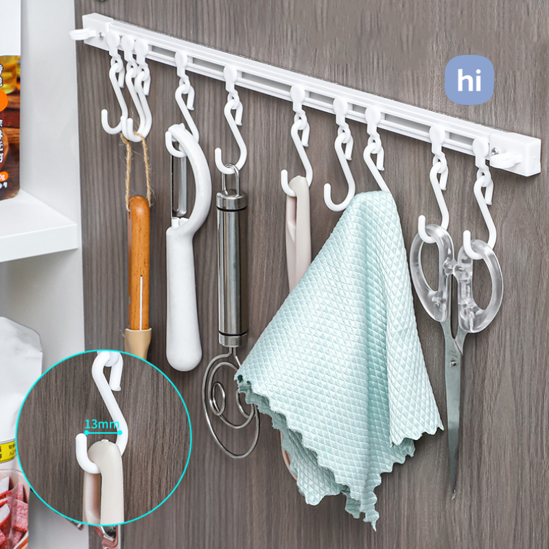 HI HOMES Kitchen Storage Sliding Track Hook Cabinet Door Slide Hook ...