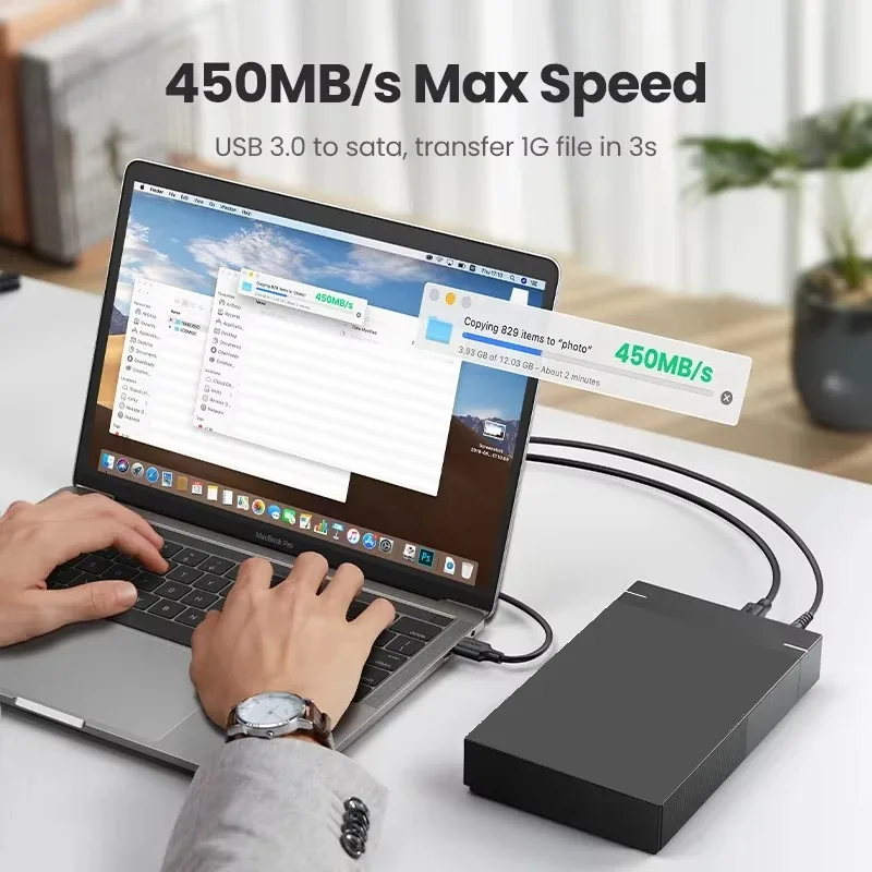 3.5 inch HDD Case USB 3.0 to SATA III External Hard Drive Reader 10TB ...