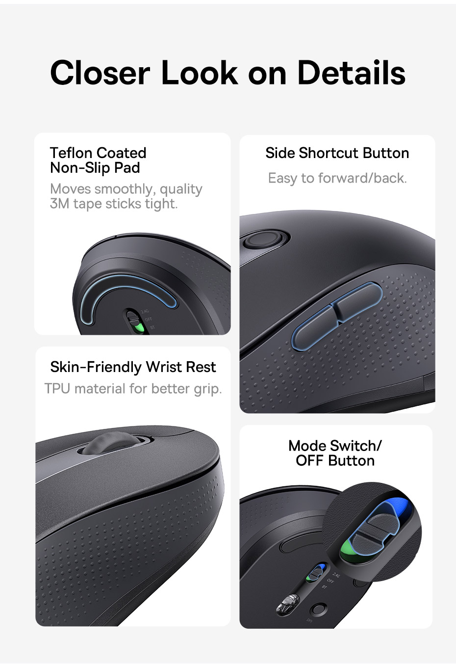 Baseus F02 Ergonomic Wireless Mouse（without Battery） | Shopee Singapore