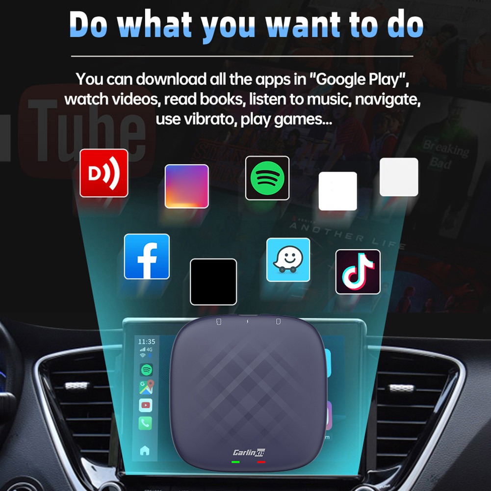 CarlinKit 8G+128G Android 13 CarPlay TV AI Box Ultra QCM6125 8-Cores ...