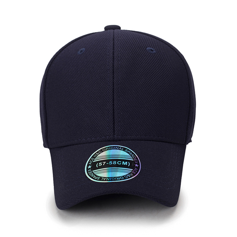 Fully sealed back elastic non-adjustable baseball cap men's black ...