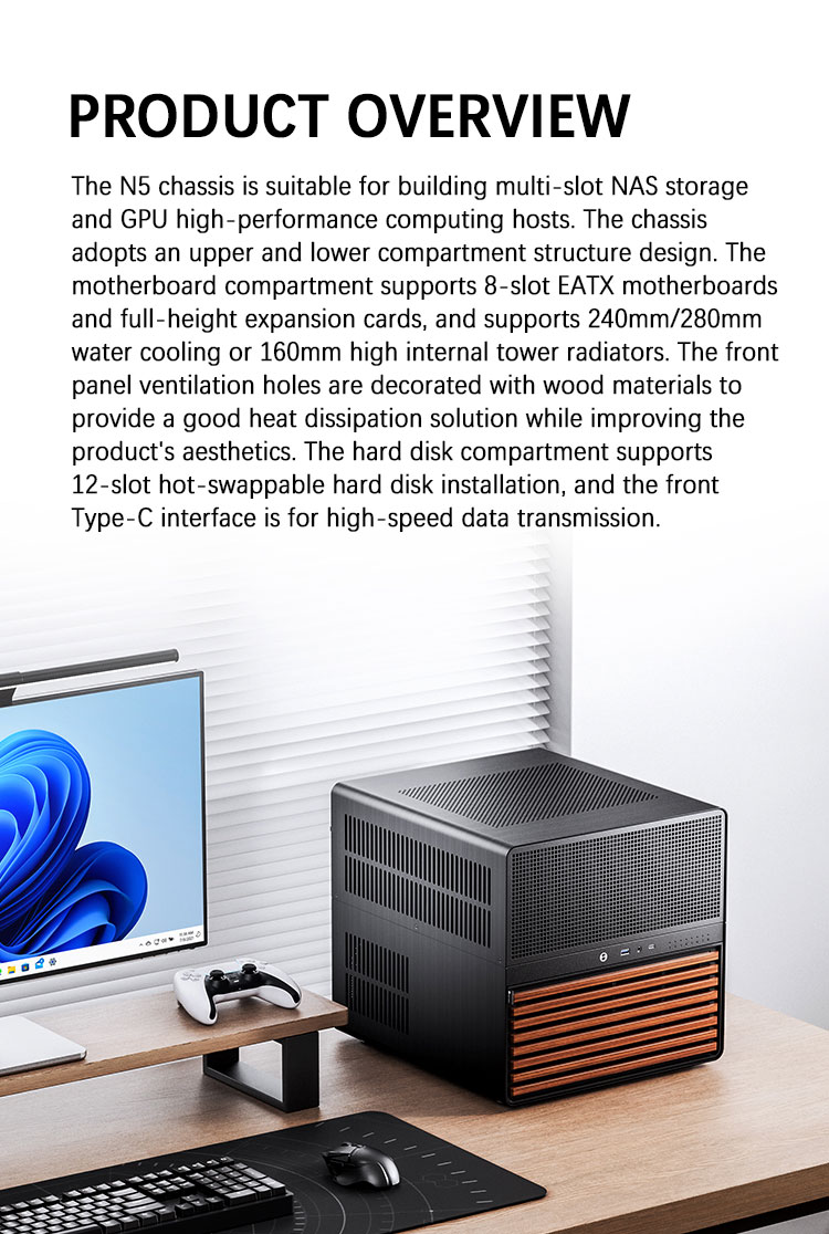 Jonsbo N5 Nas Case Uses North American Walnut Solid Wood Supports Itx/M ...