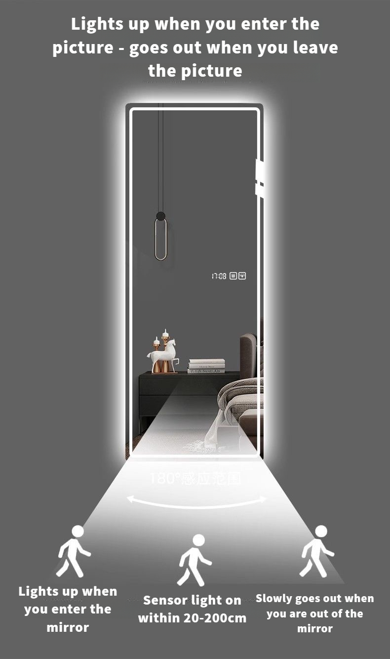 MNS Full Body Mirror Led Dressing Mirror with Light Wall Hanging Led ...