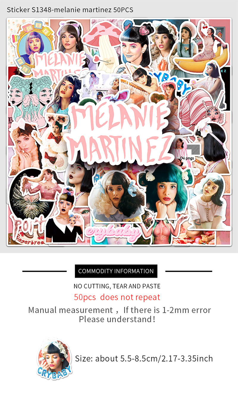 50PCS Singer Melanie Martinez Stickers Cartoon Decals DIY Scrapbook ...