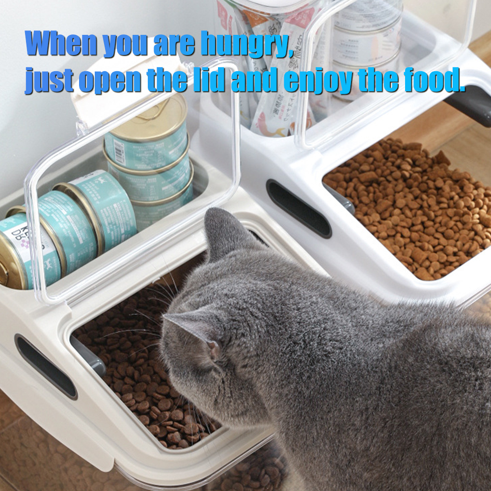 Fully sealed pet cat and dog food container/storage box small/medium ...