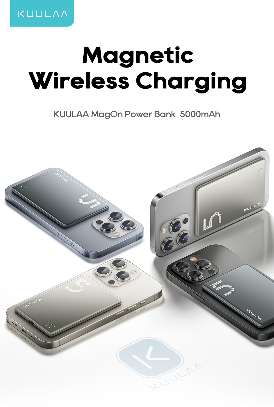 (SG Stock)KUULAA PD20W Digital Wireless Backup Charger 5000mAh Fast ...