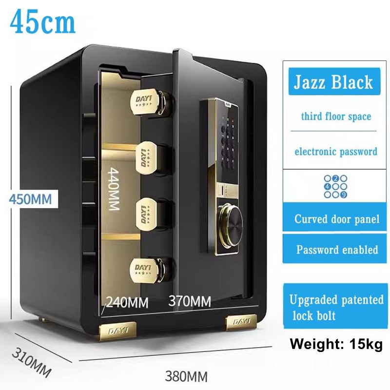 45/60CM Safe Box Anti-theft Alarm Digital Safe Deposit Box Fingerprint+password+key | Shopee ...
