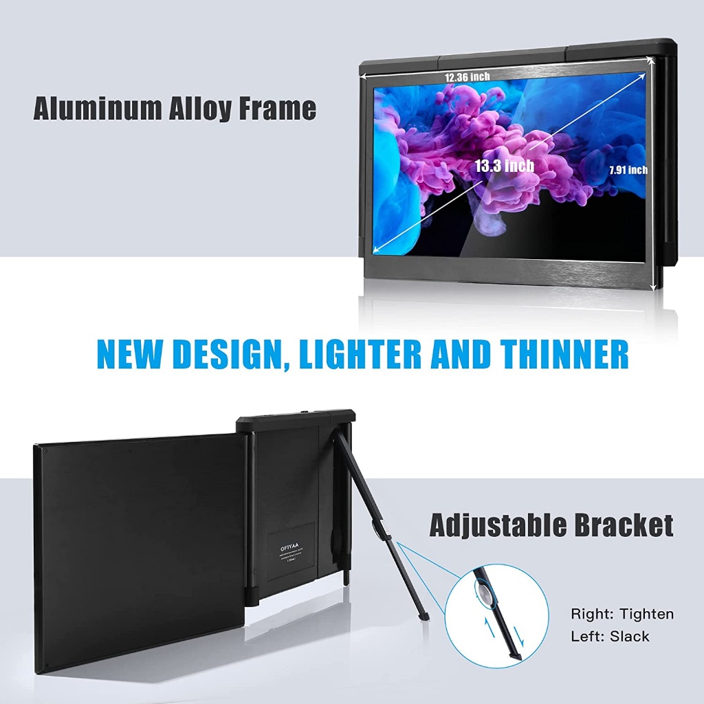 Fun~ P2 Pro Triple Portable Monitor 13.3-inch Laptop Screen Expander ...