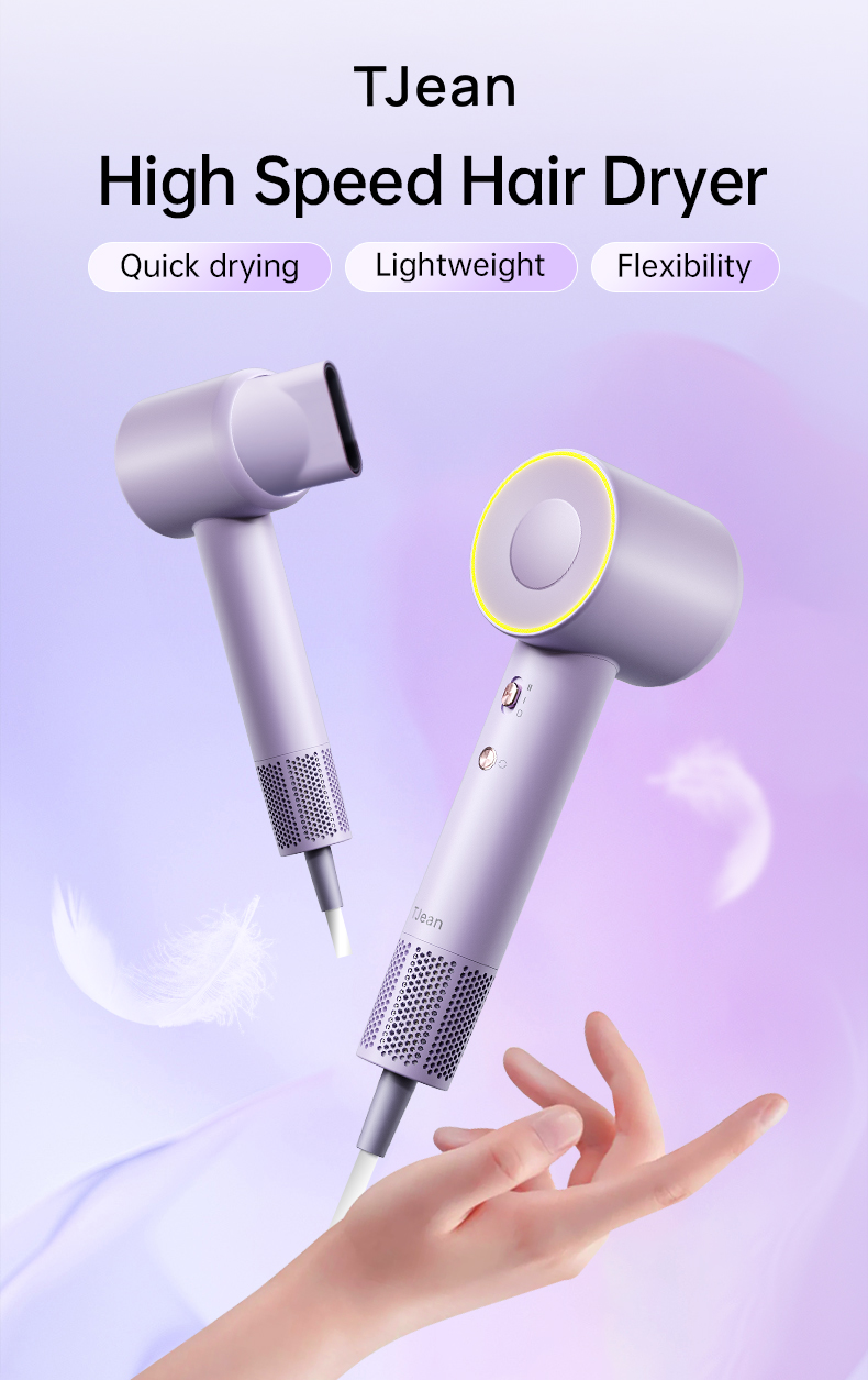 TJean High Speed Hair Dryer Mini Blower Straightener Hair 200Million ...
