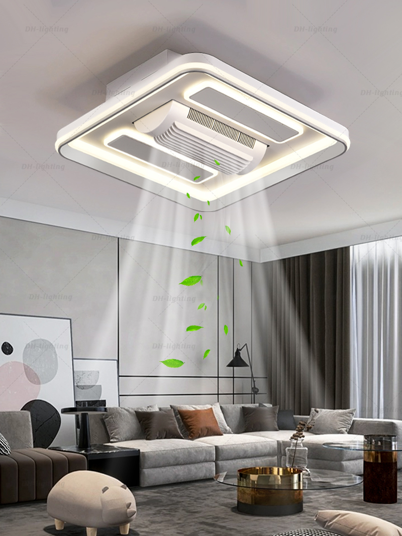 Modern bedroom bladeless fan light simple creative living room ceiling ...