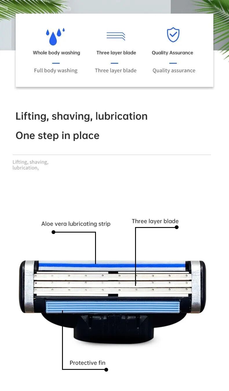 New Imported Razor Manual Razor Original 3-Layer Blade Men's Anti ...