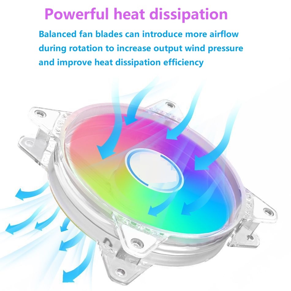 Computer case cooling ARGB fan Computer desktop game cooler Fan cooler ...