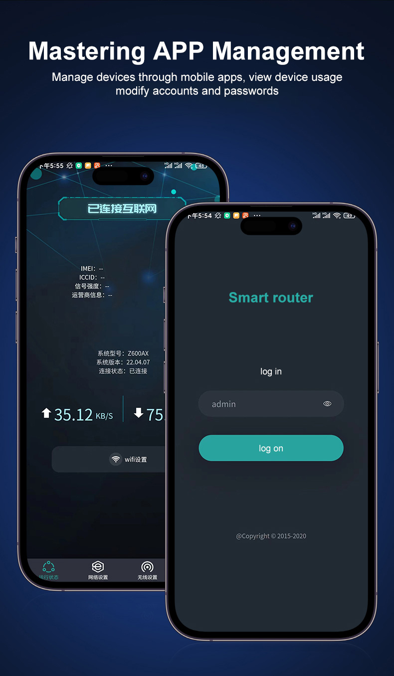4G network speed router wifi with SIM card slot 6 antenna 500Mbps wireless dual band home wifi ...