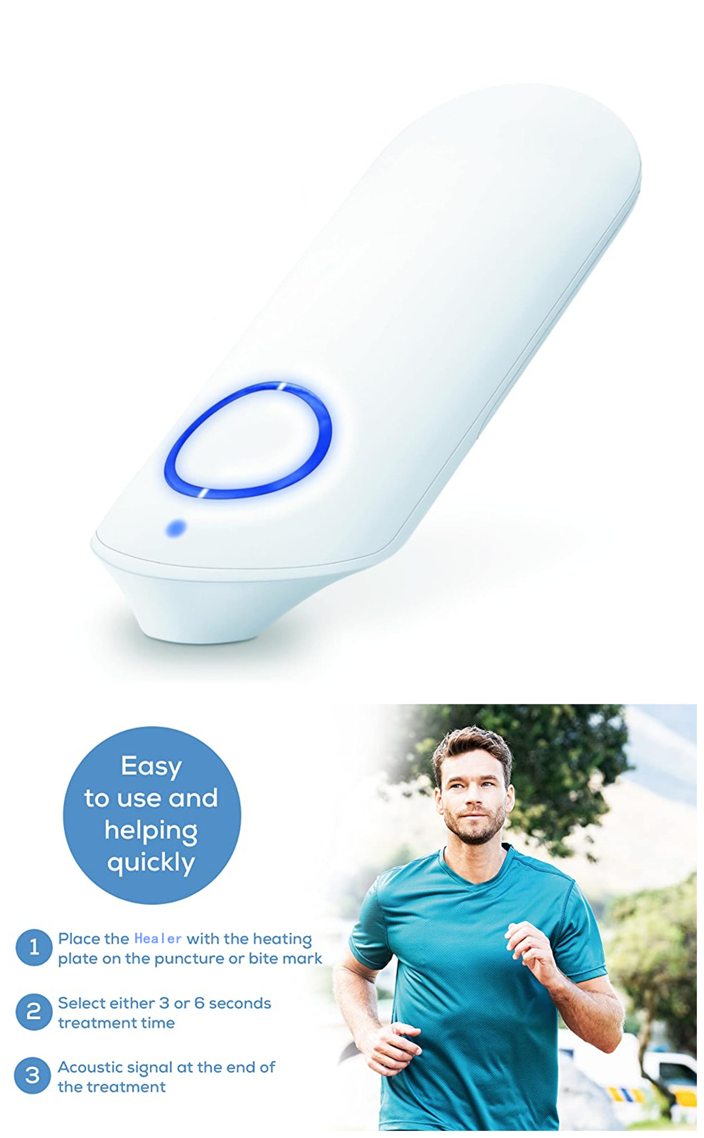 Beurer BR60 Insect Sting and Bite Relief, Bug Bite Healer for Chemical ...