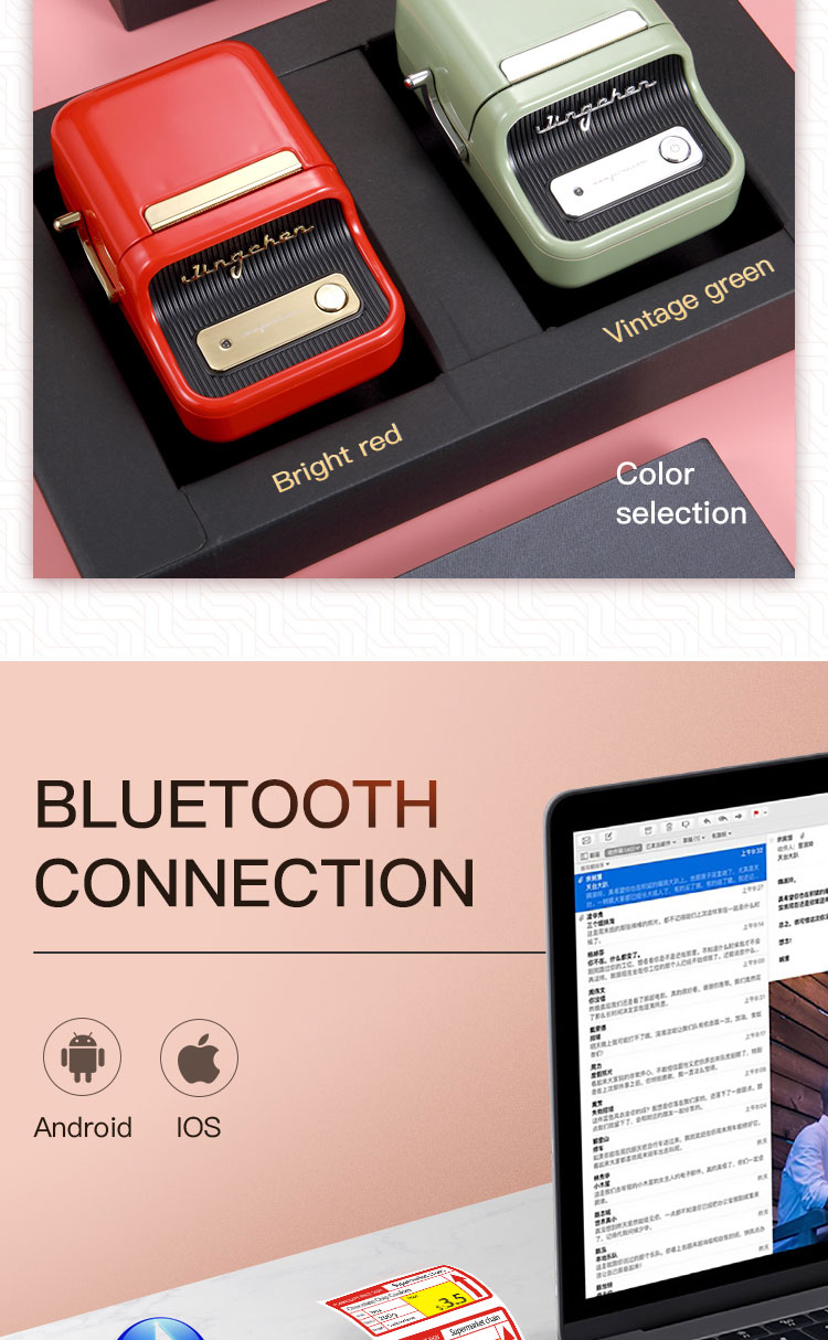 NIIMBOT B21 PRO Label Printer 20-50mm 300dpi Thermal Bluetooth Inkless ...