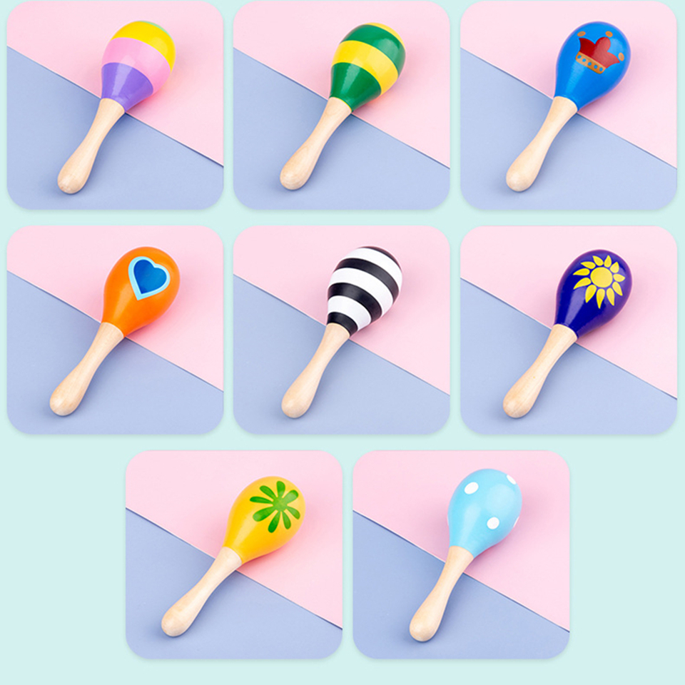 Treeyear Mini Wood Festival Maracas Toys for kids , Baby toys for ...