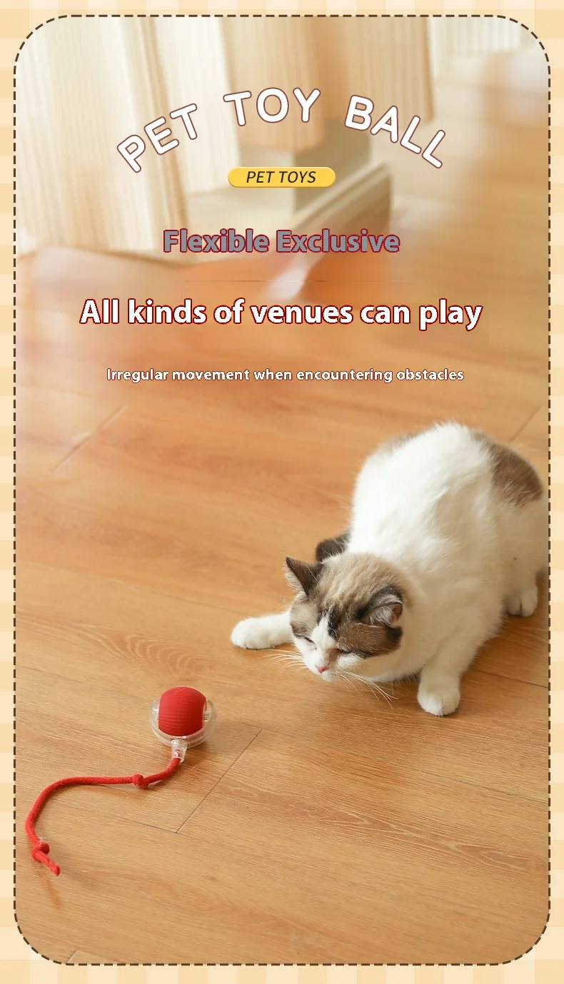 Electric Interactive Cat Toy Ball Super Drive Cat Rolling Balls Motion ...