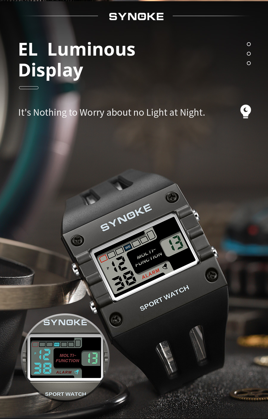 SYNOKE Men's Watches Military Fashion Brand Original Casual Sport Men ...