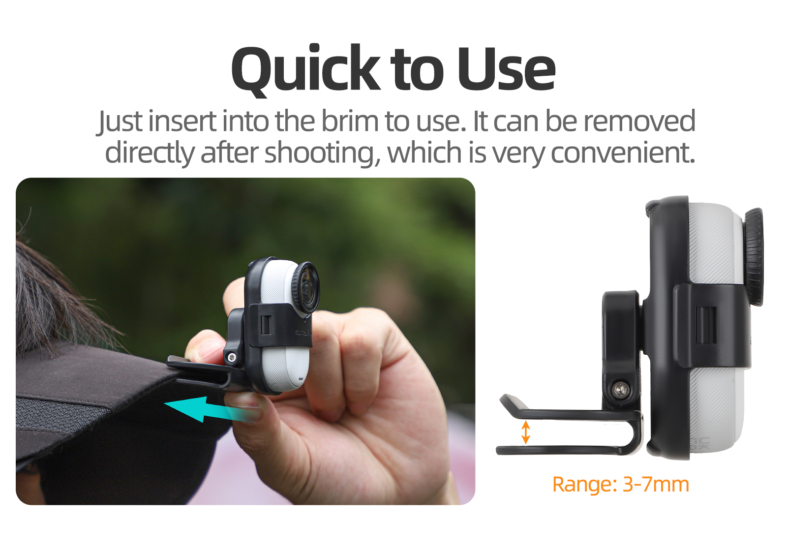 Aulidtech Magnetic Camera Hat Mount for Insta 360 Go 3/3S Accessories ...
