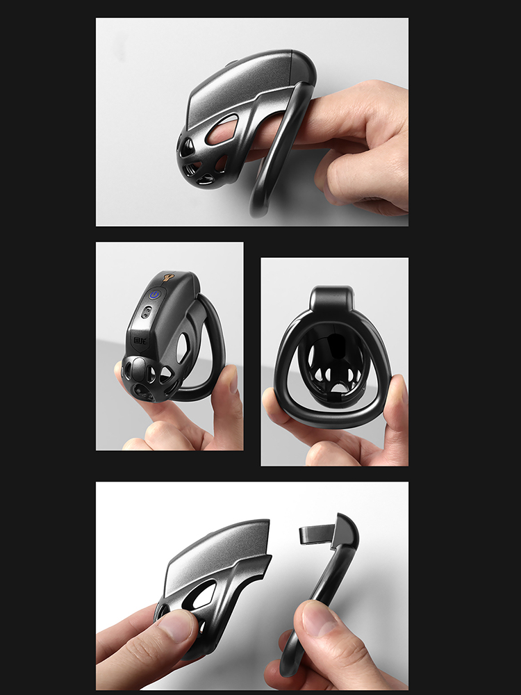 JEUSN Male electric shock Penis Chastity Cage Mobile remote control ...