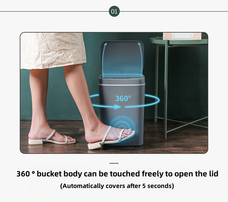 【SG READY STOCK】12L/14L/16L Automatic Sensor Trash Can/Bin Smart ...