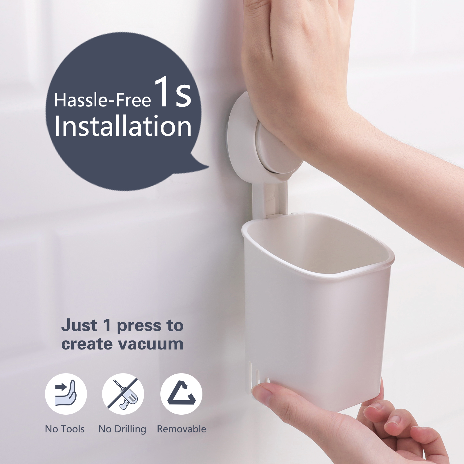 TAILI Suction Cup Toothbrush Razor Toothpaste Holder No Drilling ...