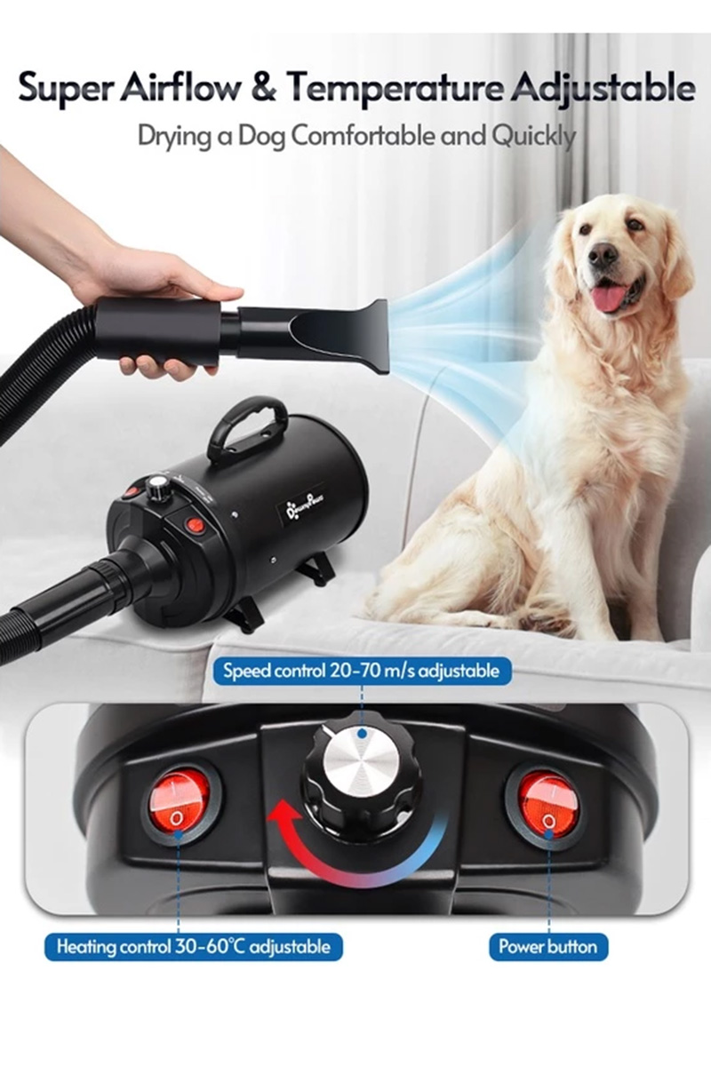 Pet blower dog hair dryer cat dryer blower Portable Pet Grooming ...