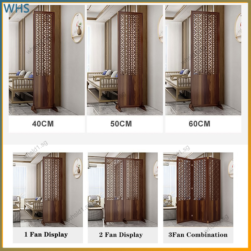 Screen partition new chinese style screen entryway entrance solid wood ...