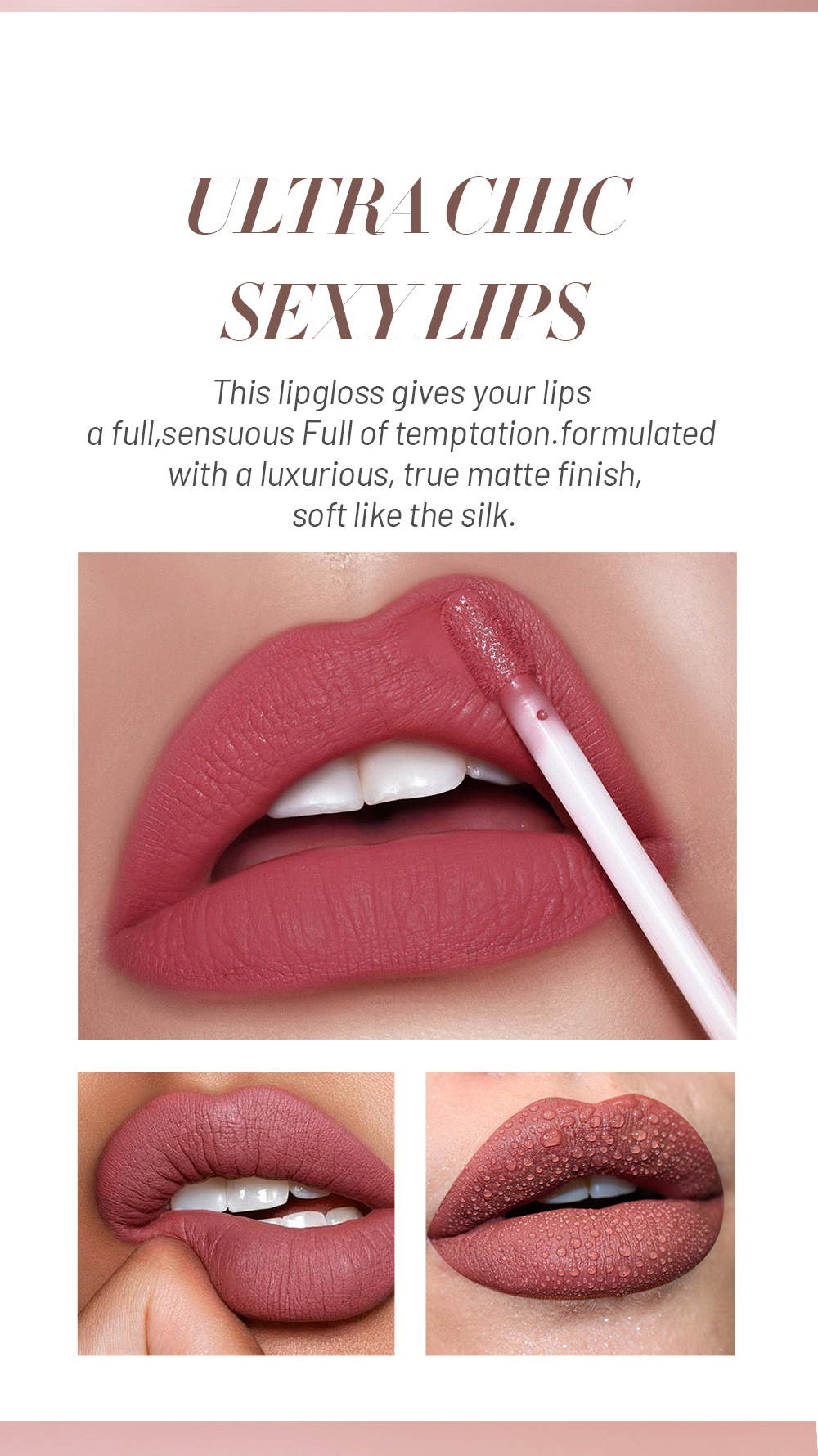 6 Pieces Matte Lip Gloss Set Liquid Lipstick Waterproof Long Lasting ...