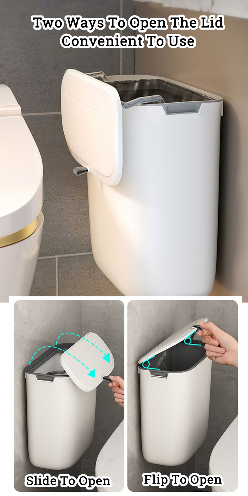 【EVA】Toilet bin dustbin Bathroom dustbin 浴室壁挂垃圾桶 hanging tong sampah ...