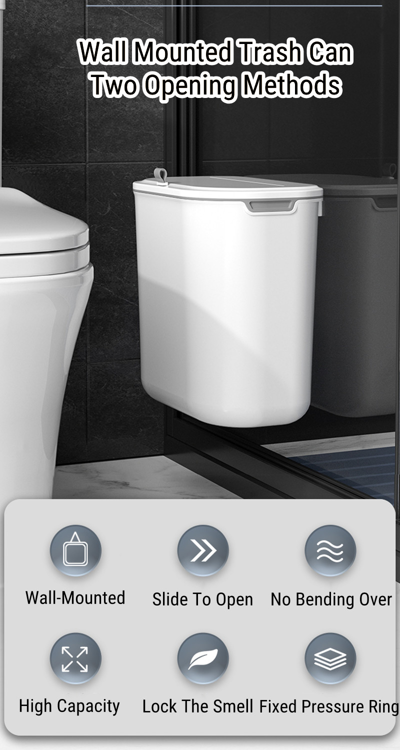 【EVA】Toilet bin dustbin Bathroom dustbin 浴室壁挂垃圾桶 hanging tong sampah ...