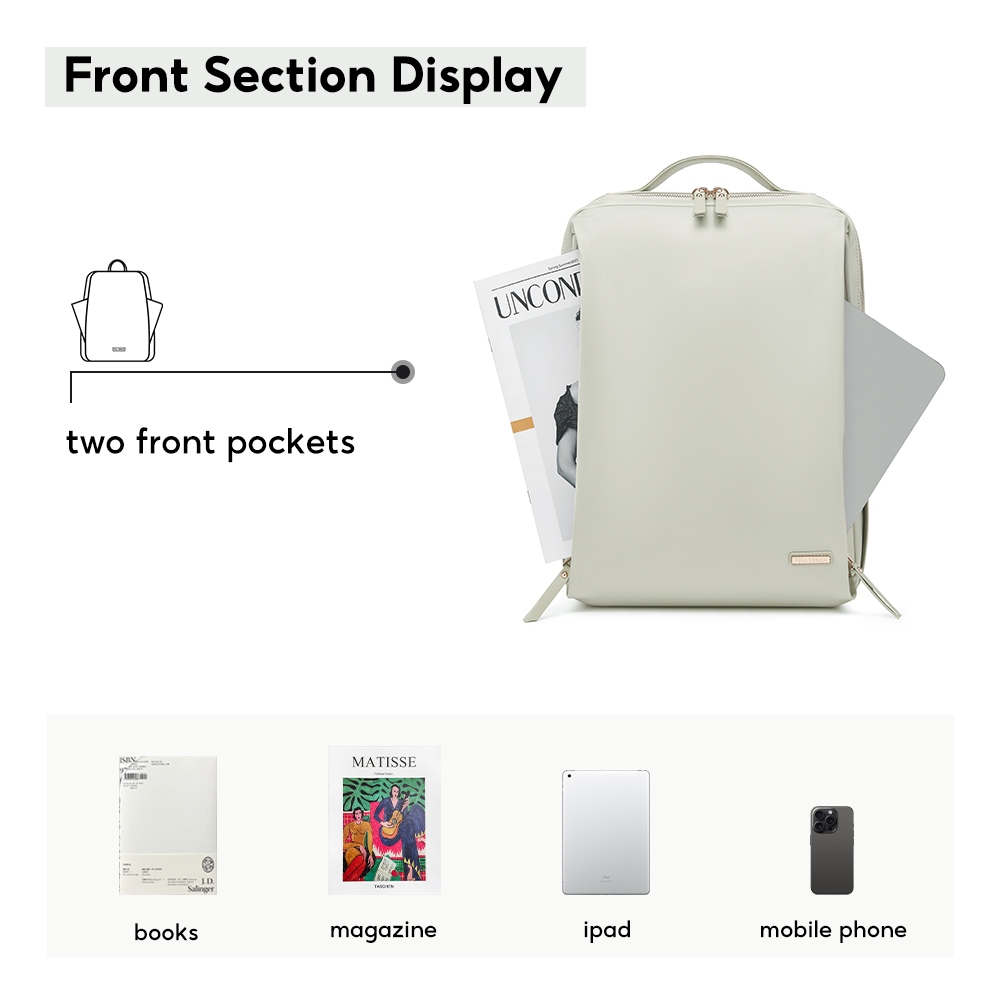 FULL DESIGN Hillary Large-Capacity Waterproof Laptop Backpack | Shopee ...