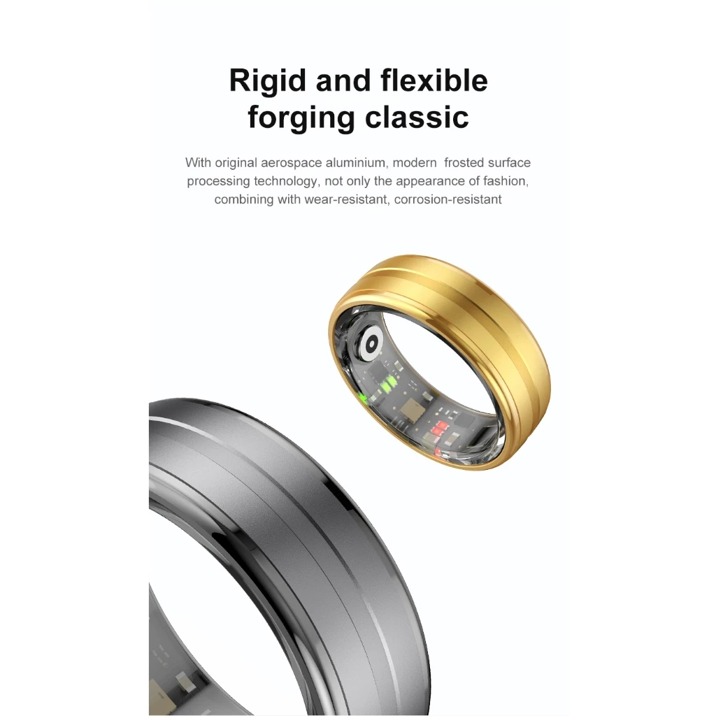 2024 NEW For XIAOMI R06 Smart Ring Men Women Stainless steel Heart Rate and Blood Oxygen Monitor ...