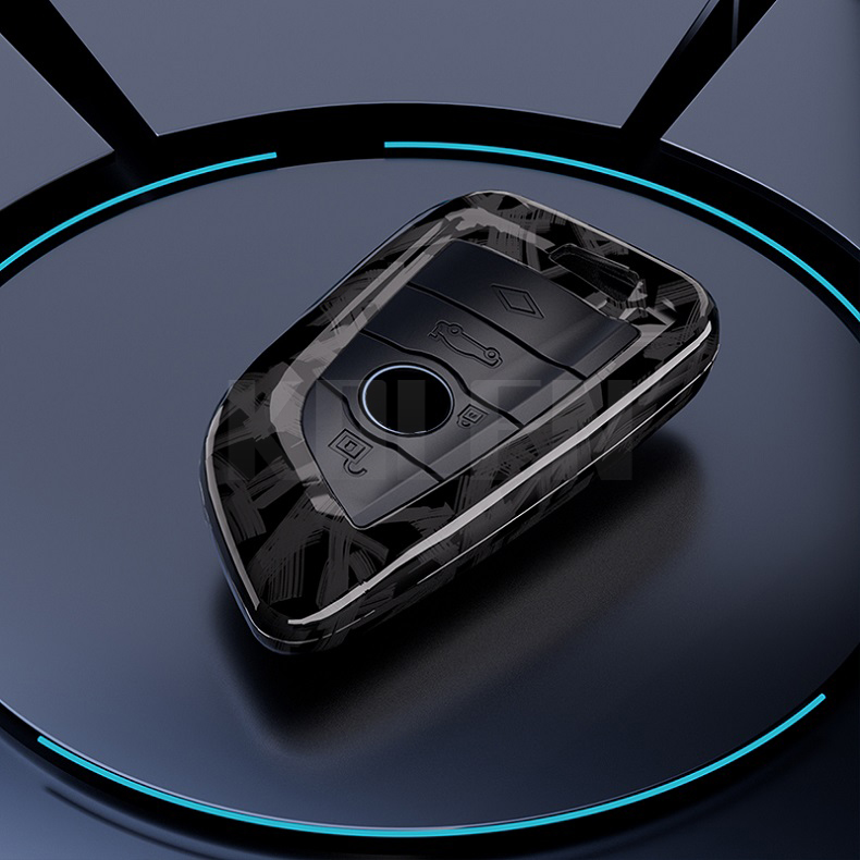 ABS Carbon Fiber Car Key Case Cover Shell Fob For BMW F10 F20 F30 G20 ...