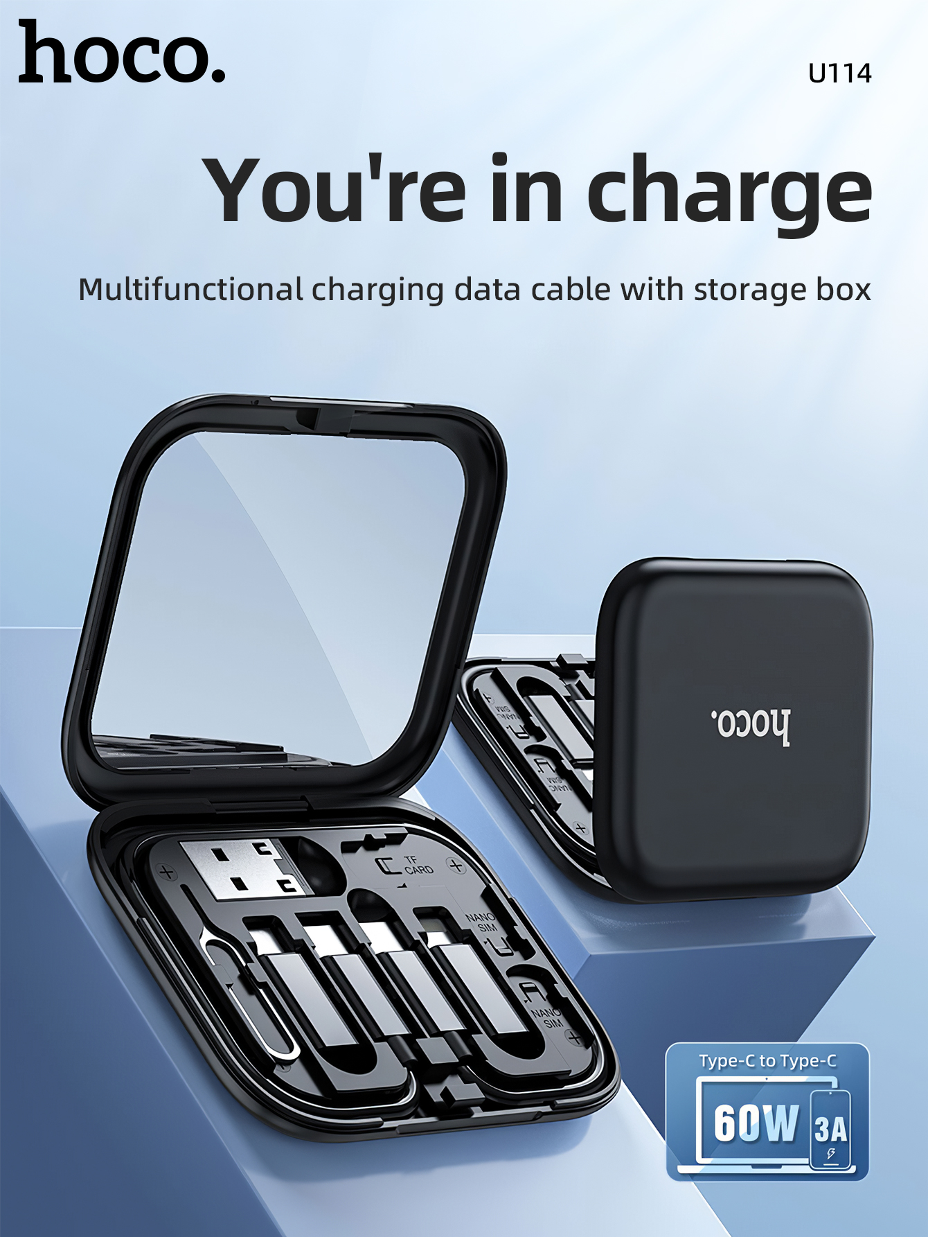 HOCO U114 60W 4 in 1 Fast Charging Set 3A Multifunctional Retractable ...