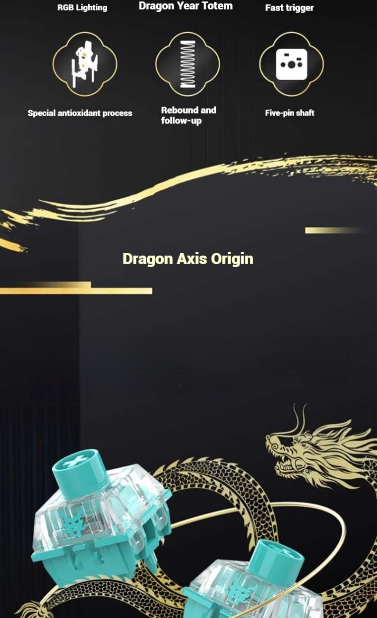 TTC blue dragon axis RGB Dragon Year Zodiac axis 1.08mm quick trigger ...