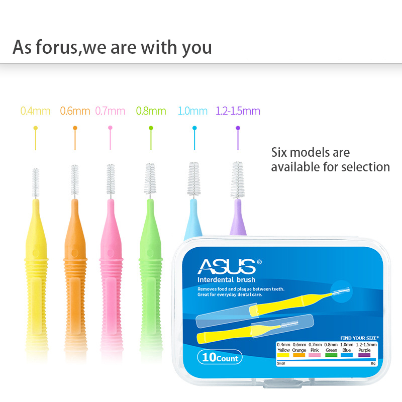 ASUS orthodontic interdental brush I-shaped toothbrush interdental ...