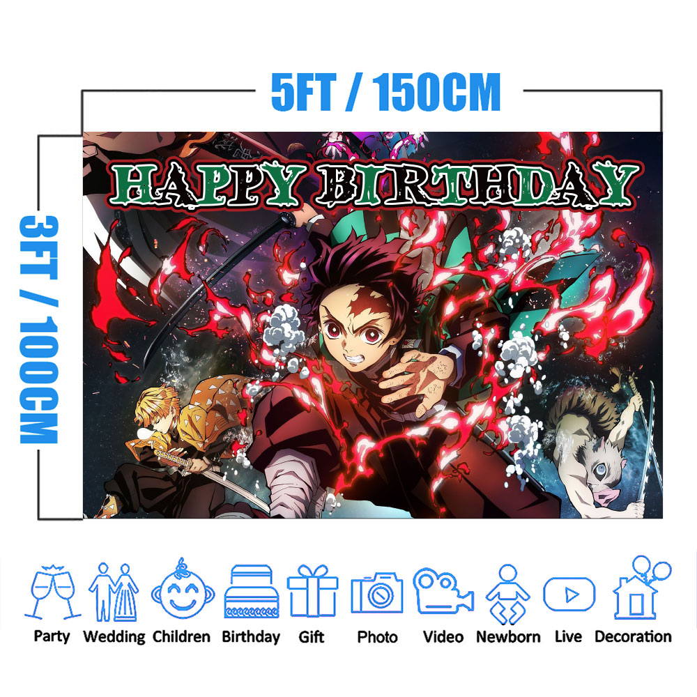 Demon Slayer Party Supplies Decorations , Anime-Themed Birthday ...