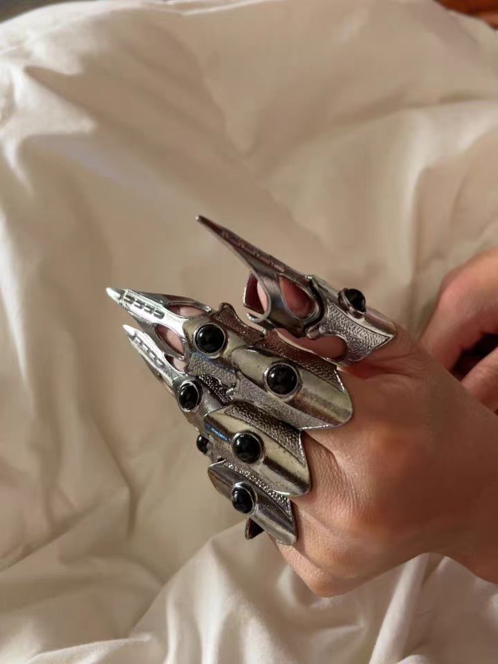 Necro Armor ring Skeleton ring Tail ring Exoskeleton bracelet Movable ...