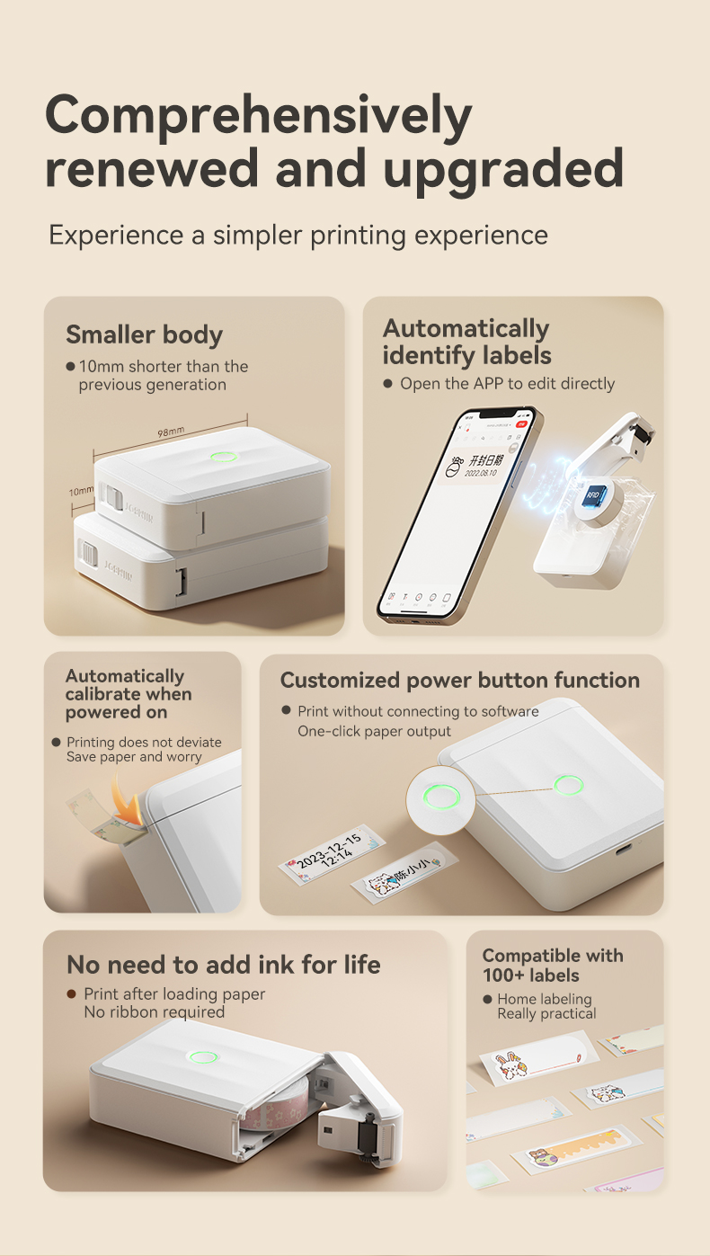 Niimbot D110/D11 Label Printer Portable Label Maker Machine Name ...