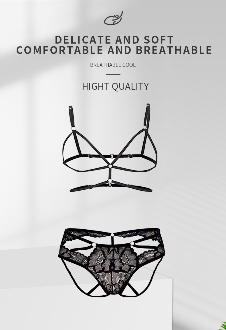 Lace Bra Set Men Lingerie Underwear Thong Jockstrap Sexy Spaghetti ...