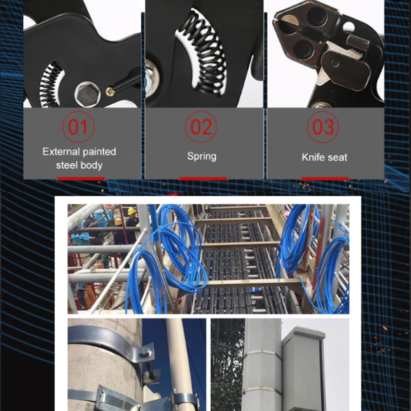 Cutter Tool for Cable Tie Steel Metal Tie Hand Fastening Tool Metal Tie ...