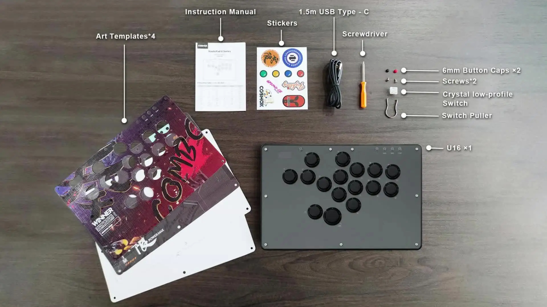 Haute42 Fightstick Arcade Controller Joystick Hitbox Leverless ...