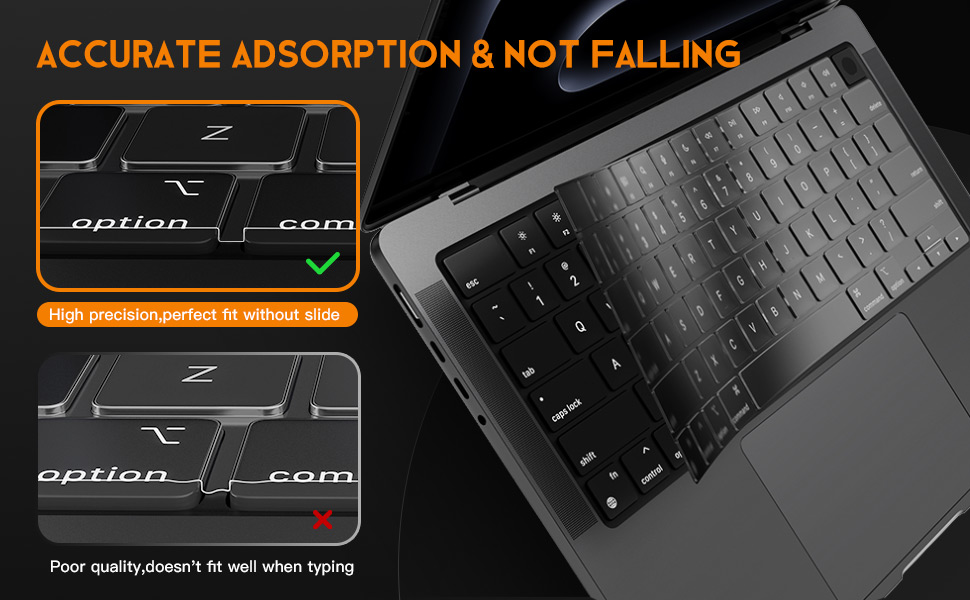 Ultra thin space black keyboard cover for MacBook Air M3 A3113 A3114 ...