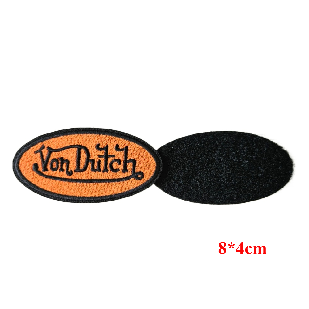 Custom Luxury Brand Logo Embroidery Iron On Patches Clothes Velcro Hats ...