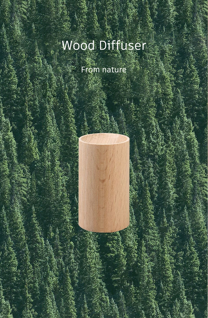 aroma wood diffuser essential oil diffuser for aromatherapy cylinder ...