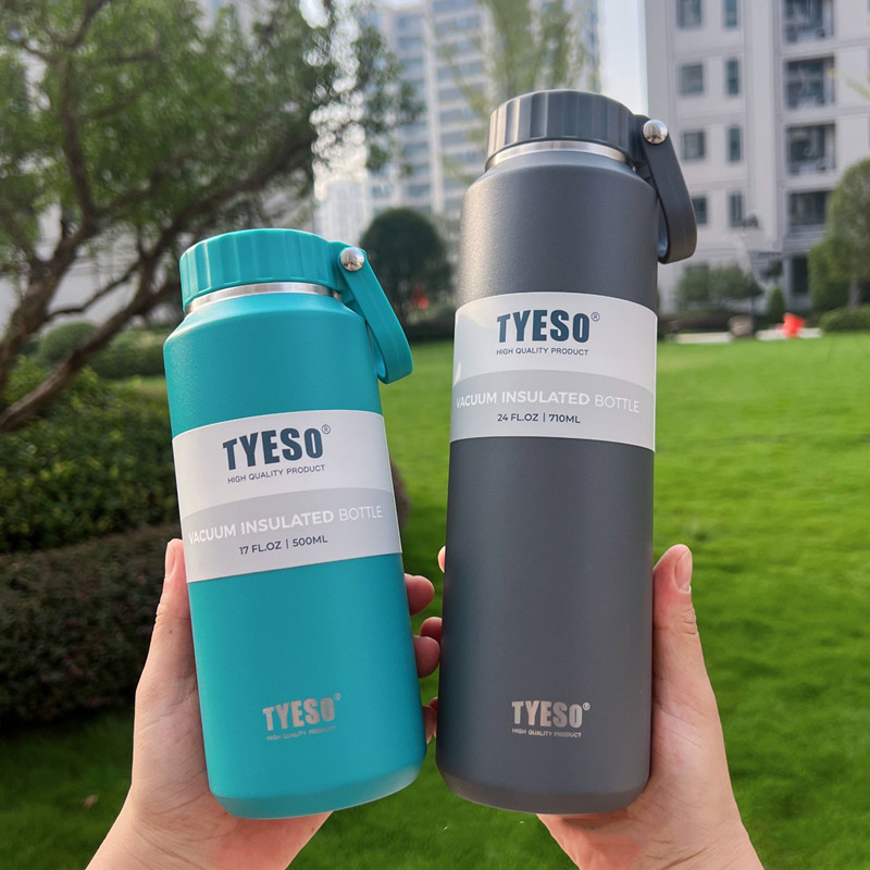 500ml/710ml Double Stainless Steel Thermal Flask With Handle Fashion Portable Long Term ...