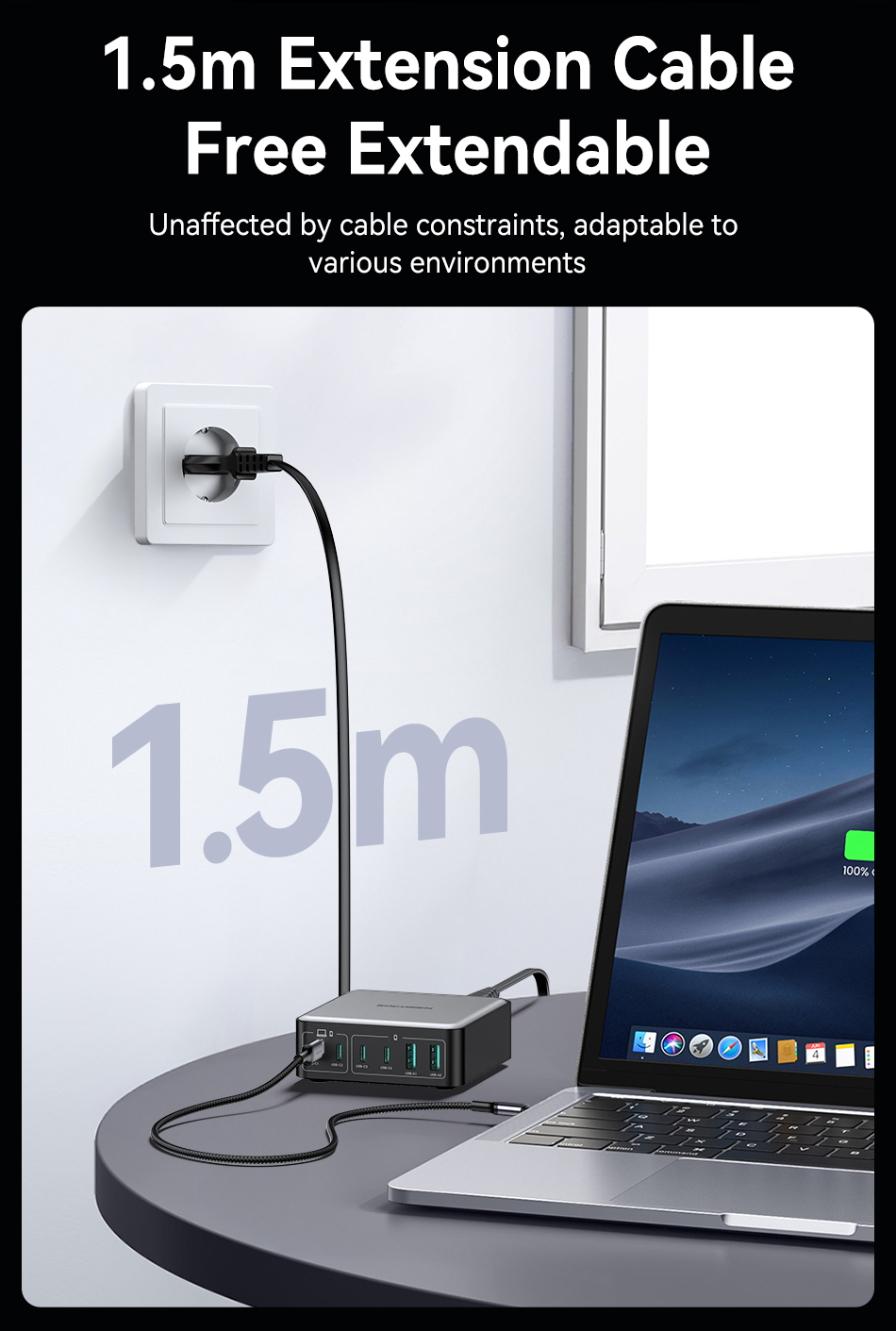 Rocoren 200W 4C+2A Energy Station Series Fast Charging Desktop Charger ...