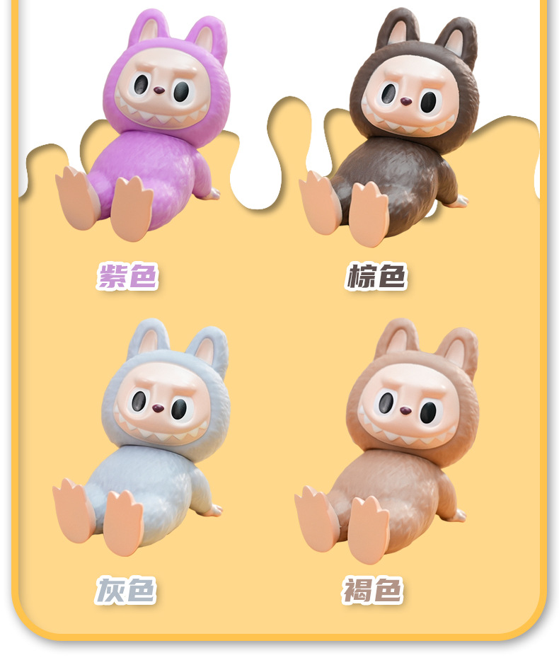 6pcs New Kawaii Labubu Phone Holder Labubu Figure Model Desktop ...